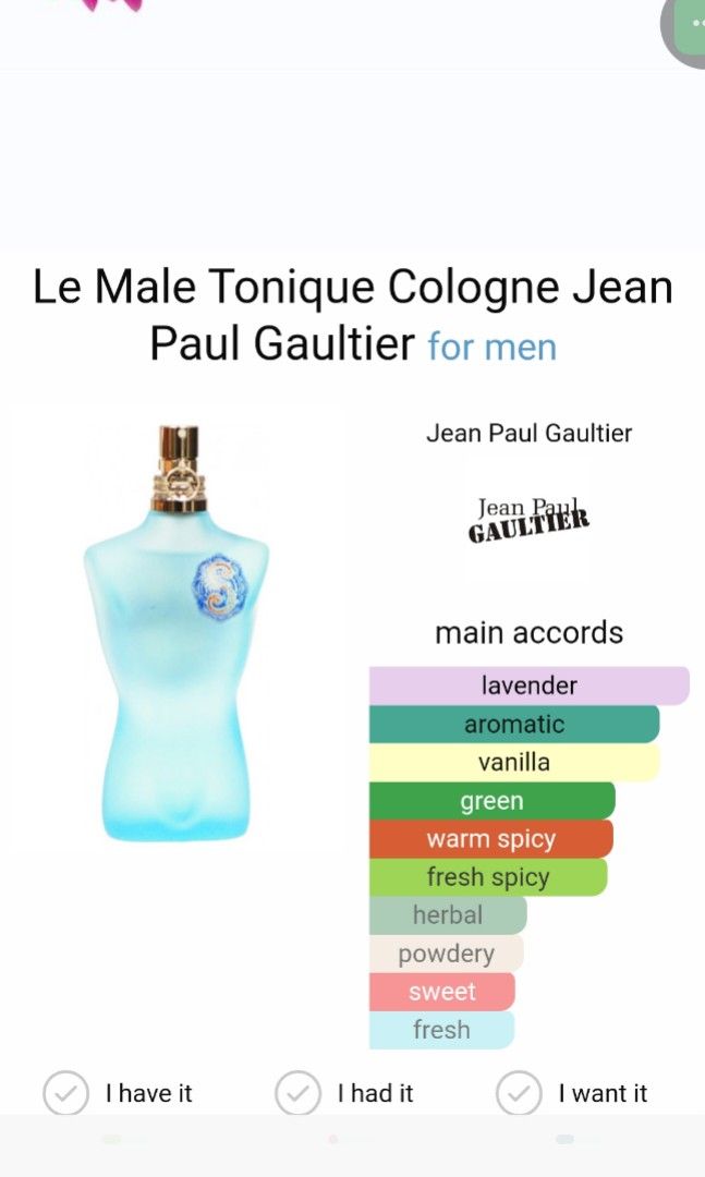 JPG Le Male Tonique Cologne by JEAN PAUL GAULTIER Original Tester Eropa ...