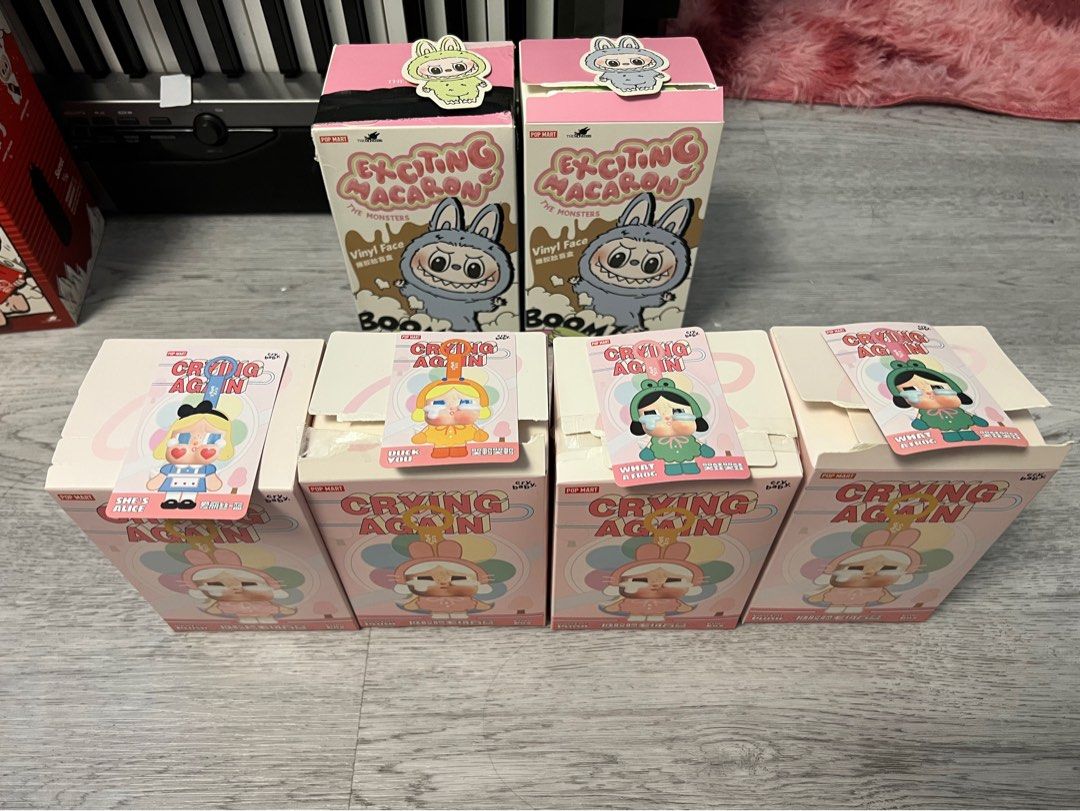 Labubu crying baby pop mart, 興趣及遊戲, 玩具 & 遊戲類 - Carousell