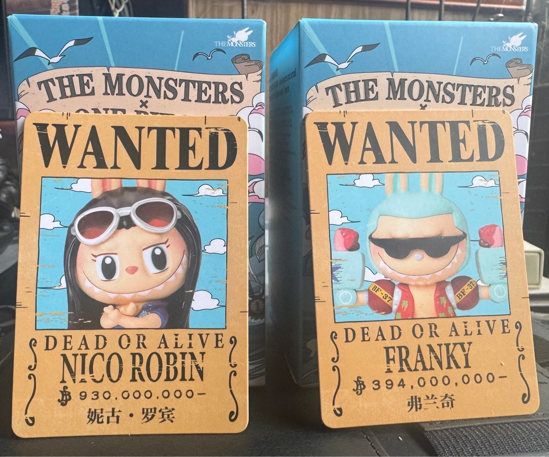 Labubu The Monsters X One Piece - Robin, Franky, Hobbies & Toys, Toys ...