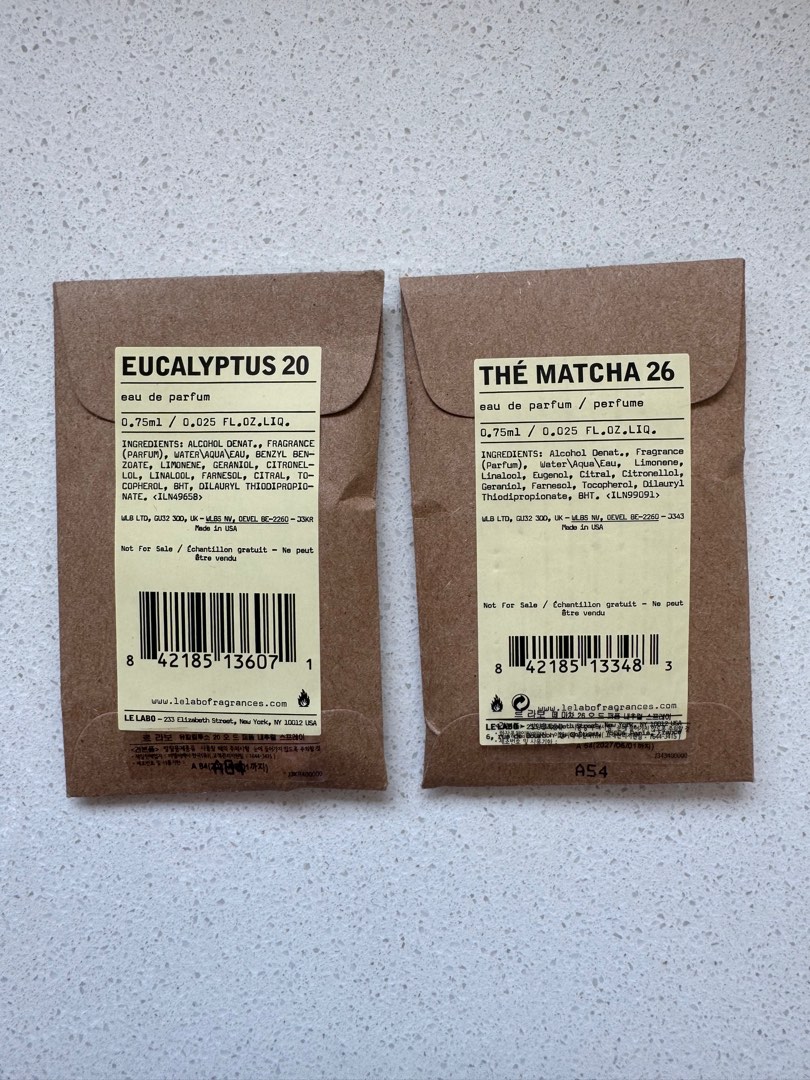 Le Labo Samples 0.75mL, Beauty & Personal Care, Fragrance & Deodorants ...