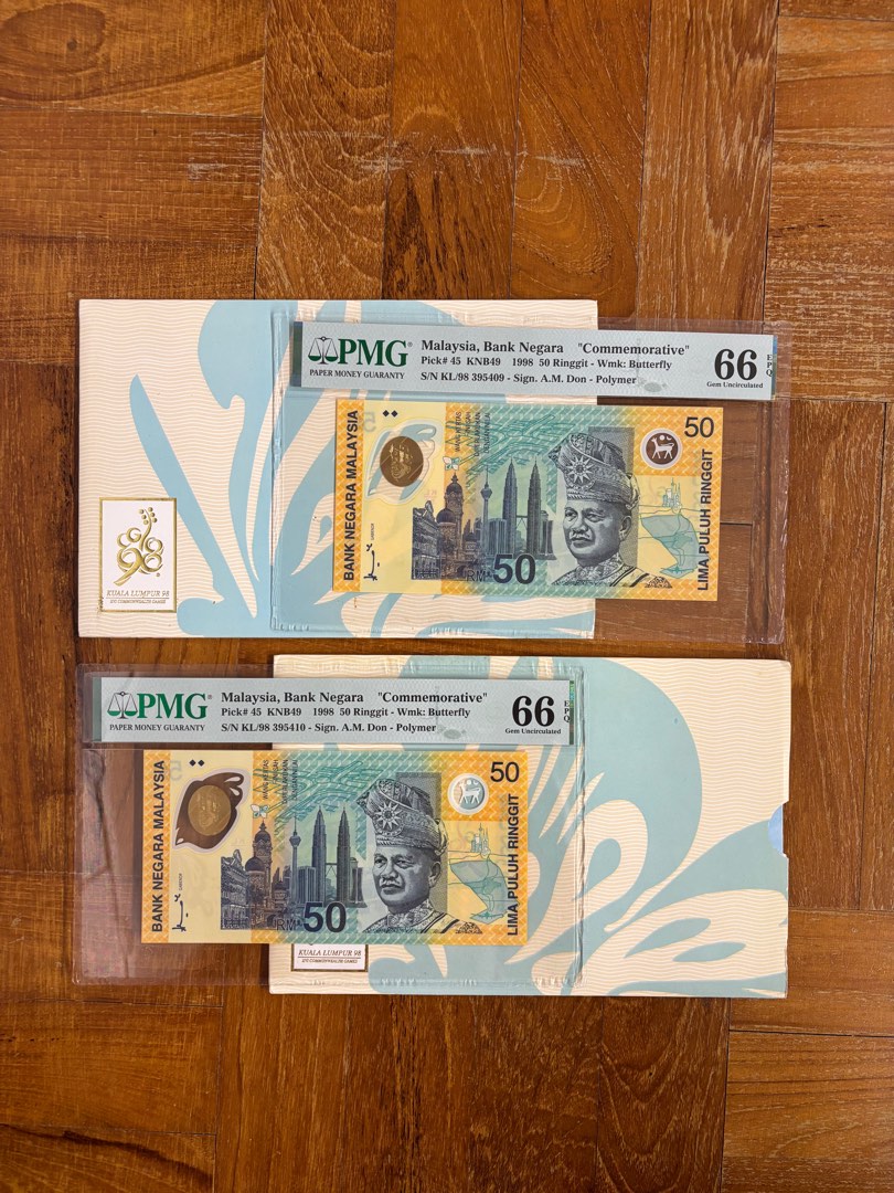 Malaysia SUKOM 1998 50 Ringgit PAIR 66 EPQ!, Hobbies & Toys ...