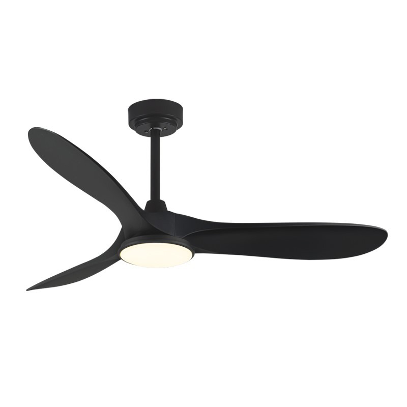 Modern Design Ceiling Fan 666A B+B D52” 3 ABS Black Blade with Remote ...