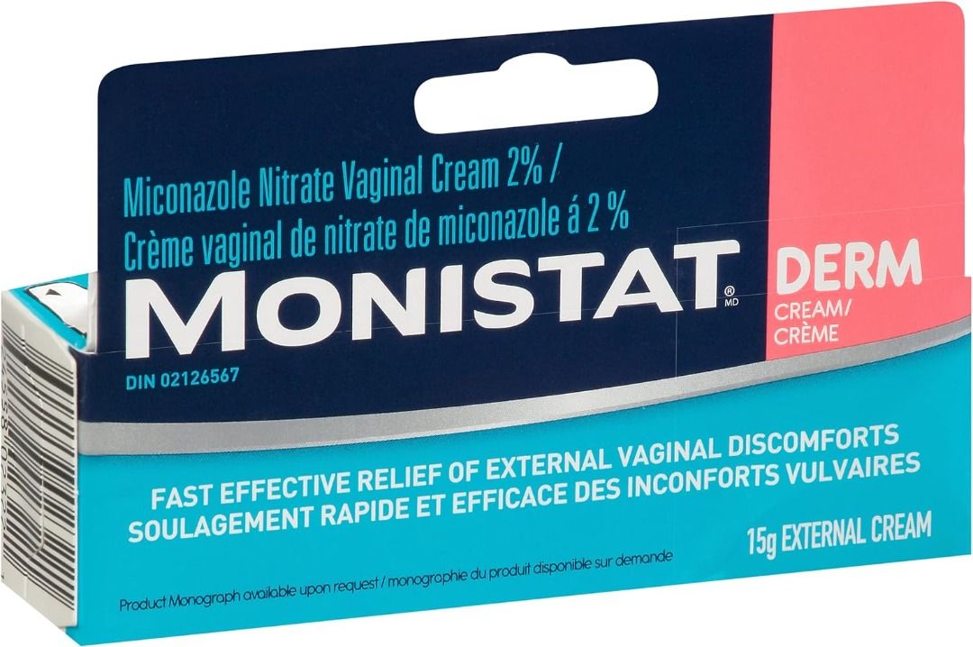 Monistat Vaginal Derm Cream - 15g - Fast Effective Relief of Vaginal ...