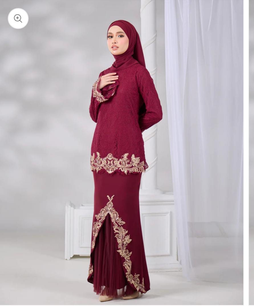 NEW RELEASE HAYFA KURUNG HIJABISTAHUB COLOUR BURGUNDY (new belum pakai ...