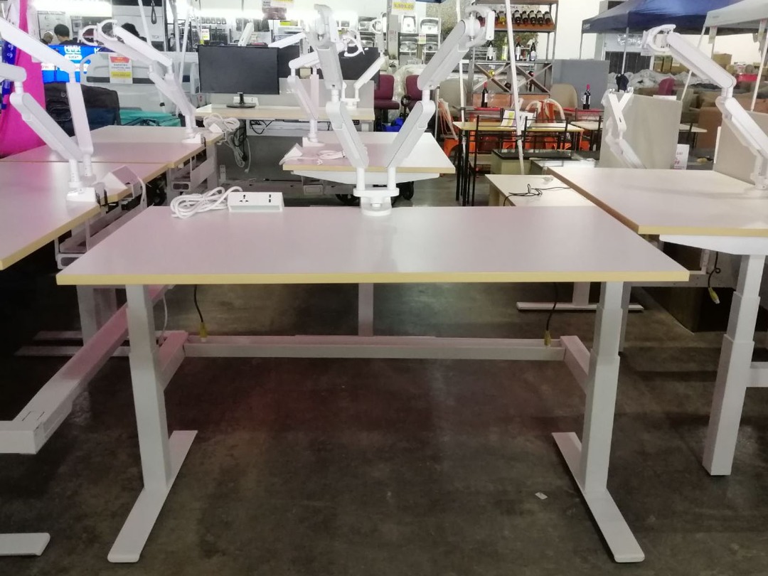 Office Table with Arm and Extension 59X30X33.5IN, Furniture & Home ...