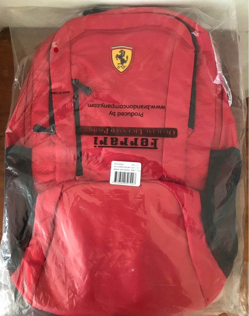 Official Licensed Product Ferrari Backpack with Laptop Compartment, Men ...