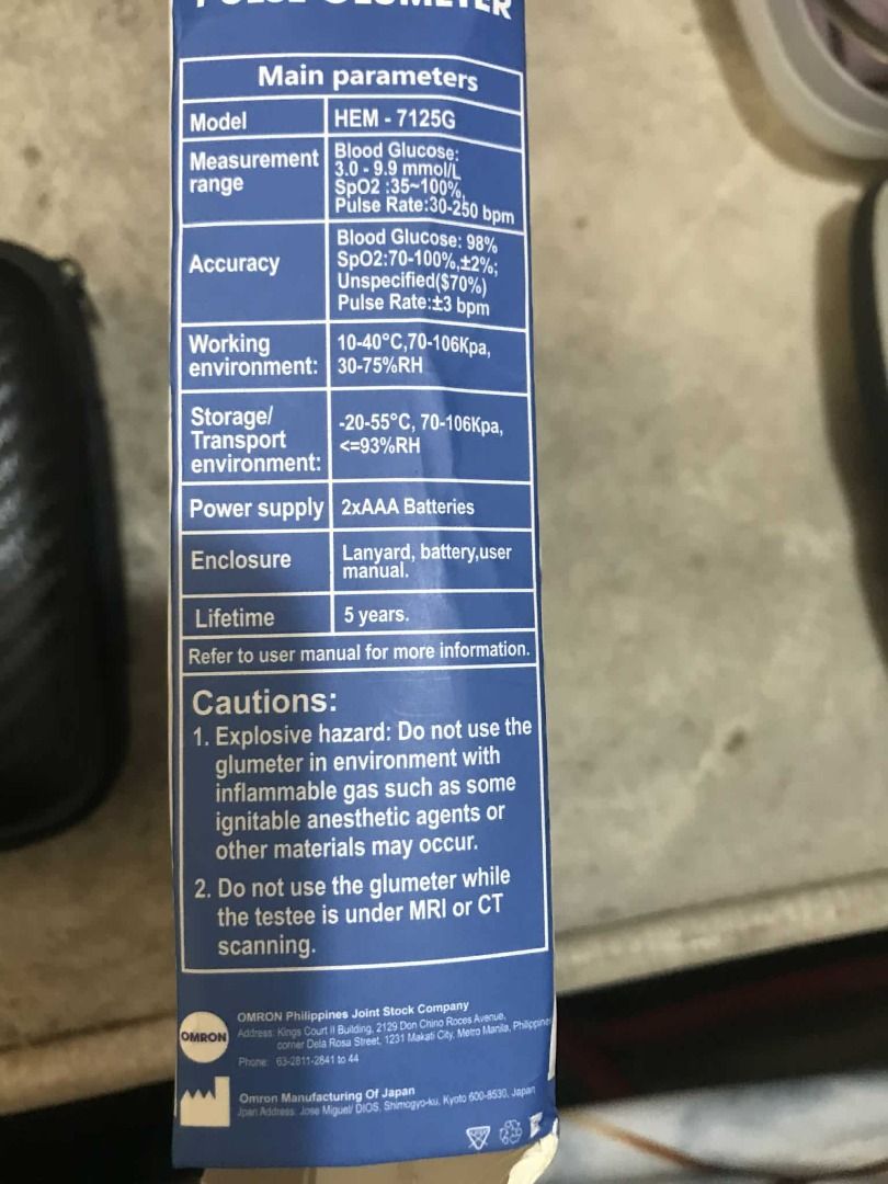 Omron Heartbeat / oxygen Level Monitor NOT for Blood Pressure, Health ...