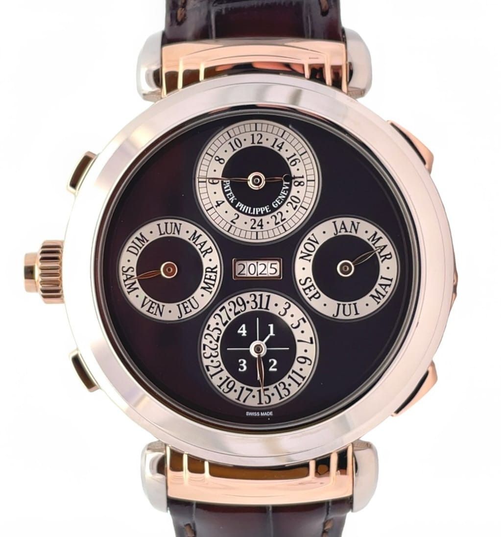 Patek Philippe 47.7mm GrandMaster Chime Double-Faced White & Rose Gold ...
