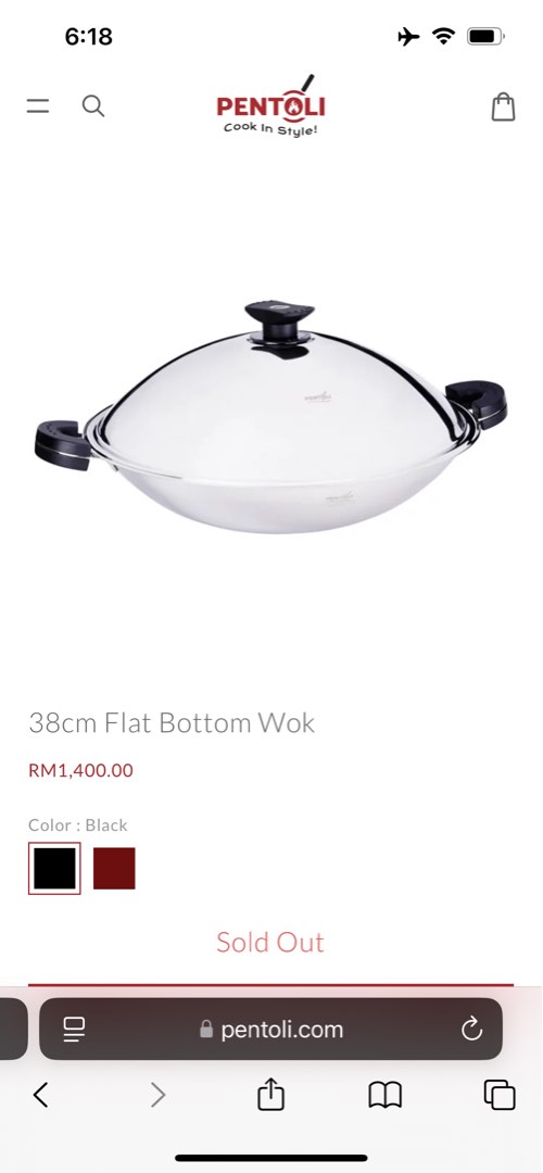 Pentoli Full Stainless Steel Wok, Furniture & Home Living, Kitchenware ...