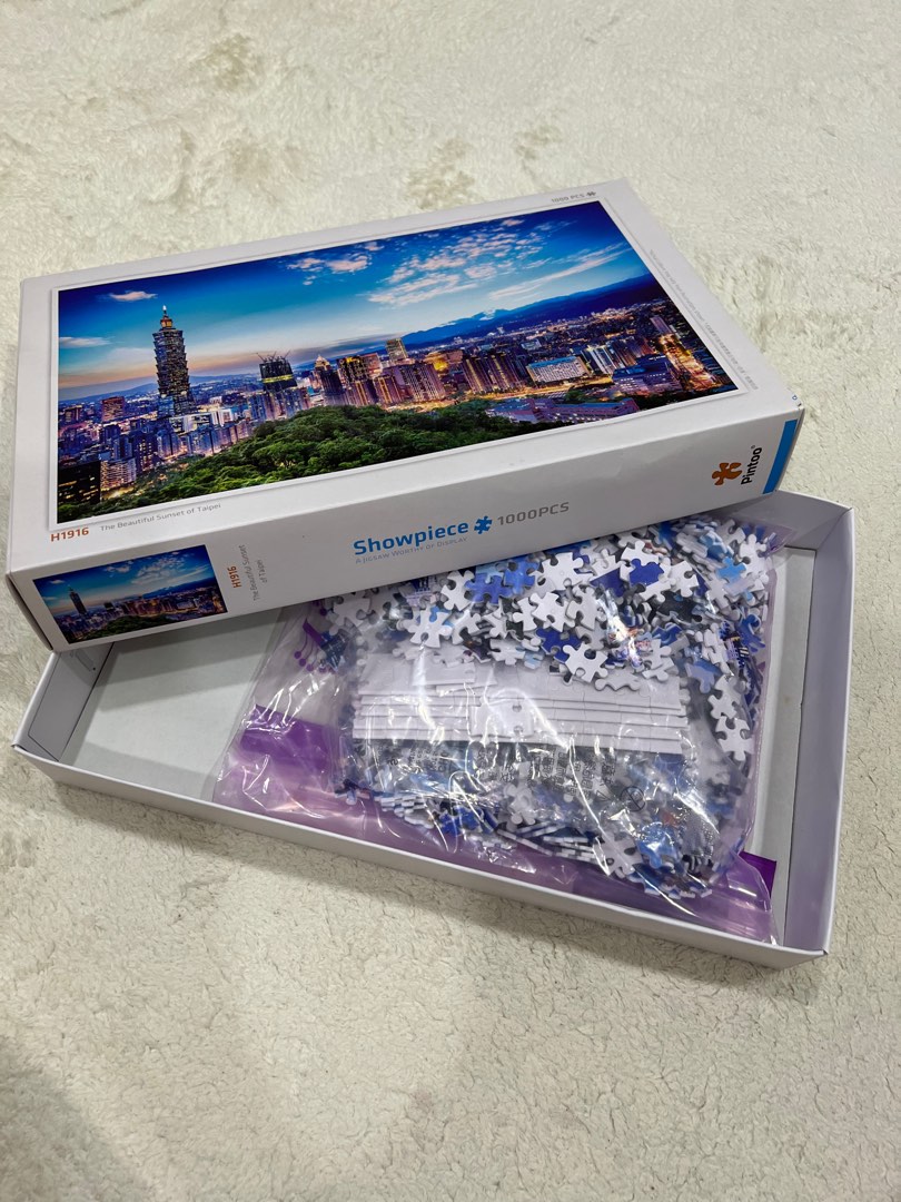 Pintoo Puzzle 1000 pcs The beautiful sunset of Taipei, Hobbies & Toys, Toys & Games on Carousell
