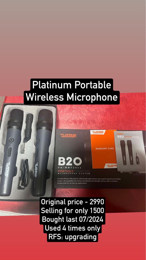 Platinum Portable Wireless Microphone, TV & Home Appliances, TV ...