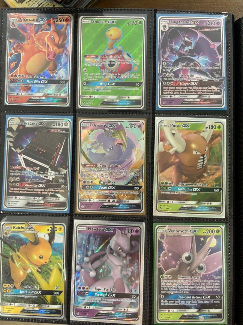 Pokemon TCG English, Rare GX card! Pikachu, charizard, mewtwo, Lugia ...