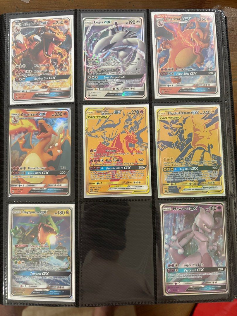 Pokemon TCG English, Rare GX card! Pikachu, charizard, mewtwo, Lugia ...