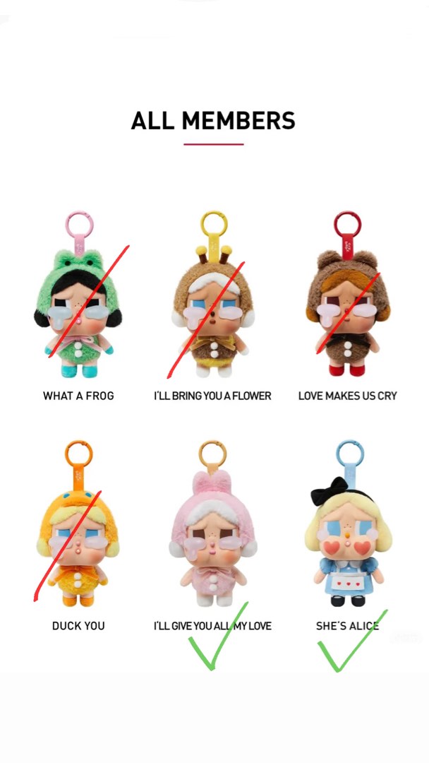 Popmart Crybaby- Crying Again series keychain, Hobbies & Toys, Toys ...
