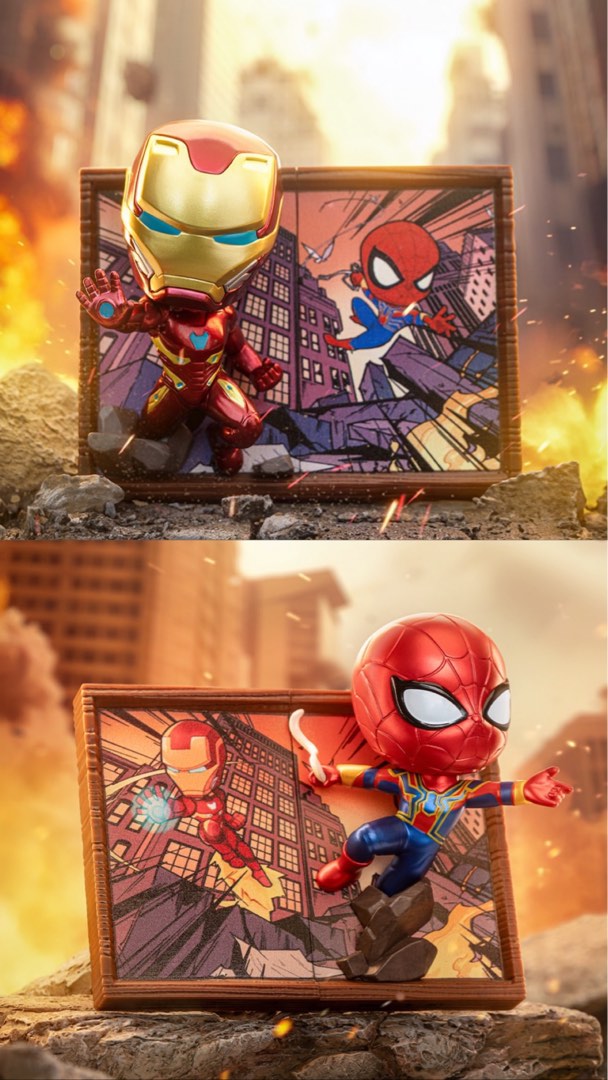 Popmart Marvel Photo Frame (Iron-Man & Spiderman), Hobbies & Toys, Toys ...