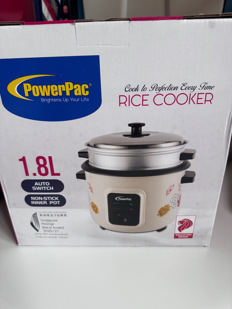 PowerPac 1.8L rice cooker, TV & Home Appliances, Kitchen Appliances ...