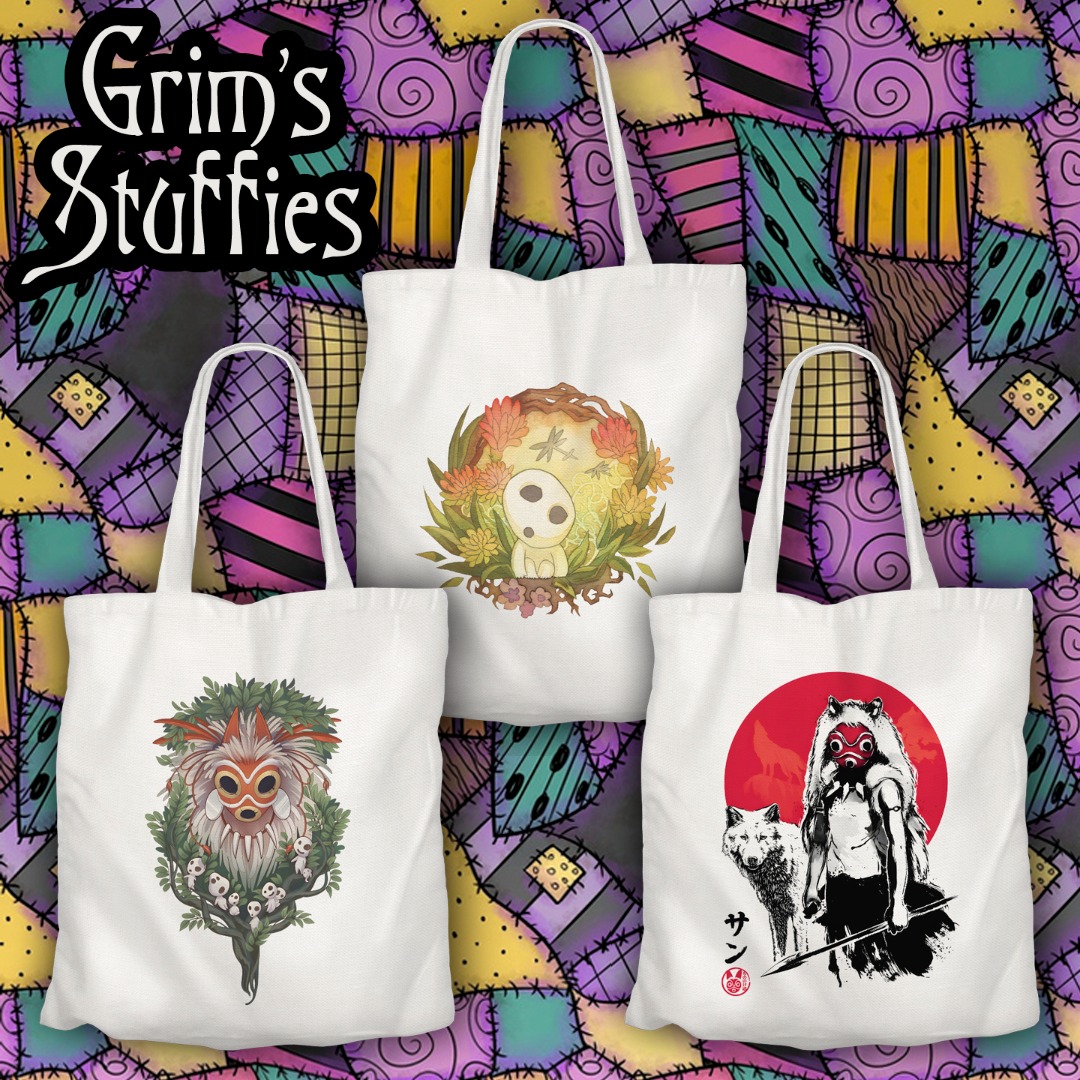 Princess Mononoke Tote Bag + Studio Ghibli Tote Bag, Hayao Miyazaki ...