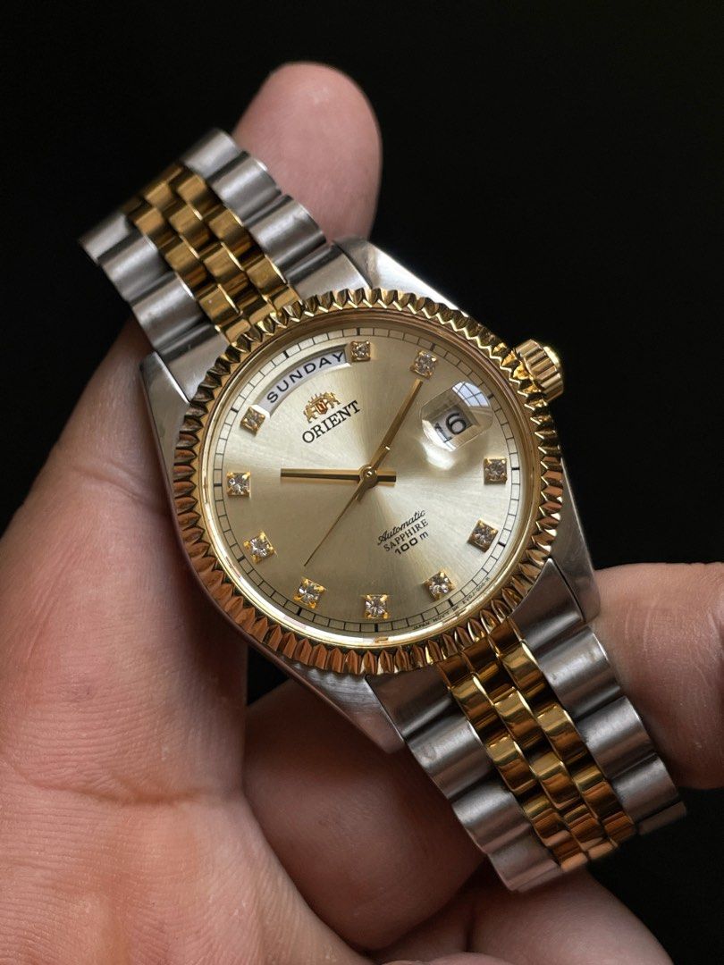 Rare and Discontinued Orient President Day Dates | 36mm | Sapphire ...