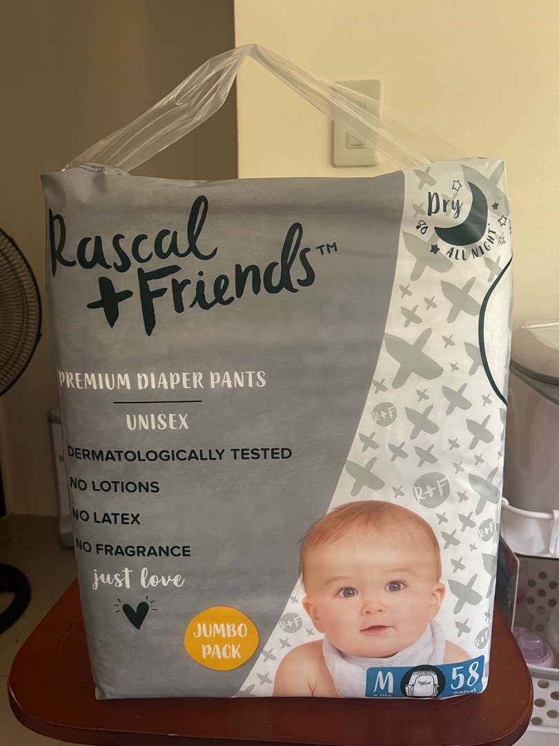 Rascal & Friends Medium Pants Diaper 58 pcs, Babies & Kids, Bathing ...