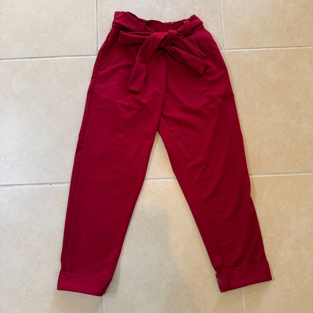 red pants, Women's Fashion, Bottoms, Other Bottoms on Carousell