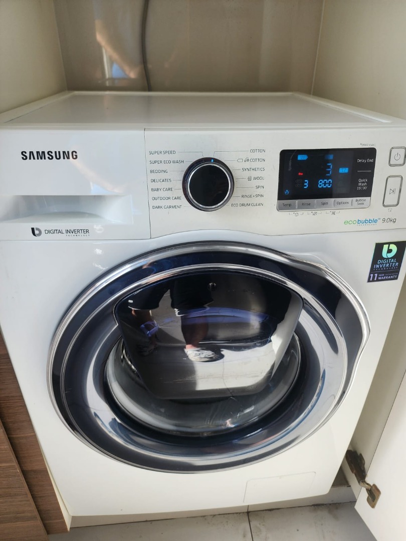 Samsung Digital Inverter Washing Machine (EcoBubble, 9kg), TV & Home ...