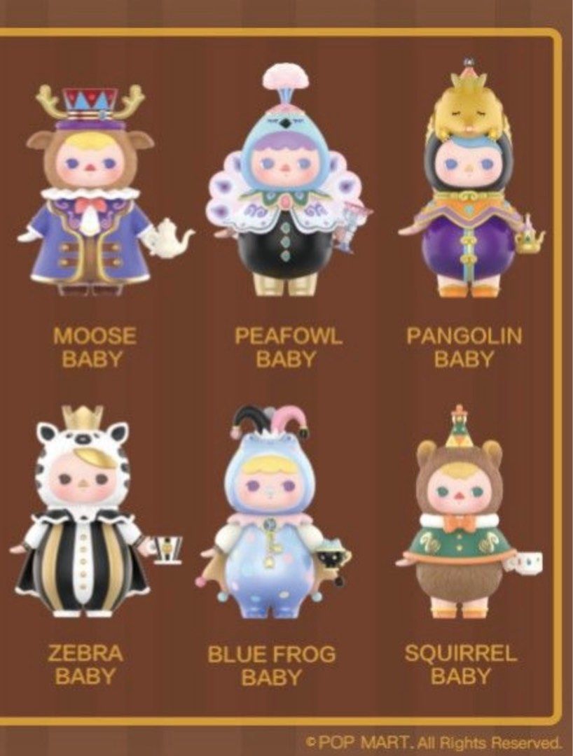 Sealed foil Authentic popmart pucky animal tea party - moose baby ...