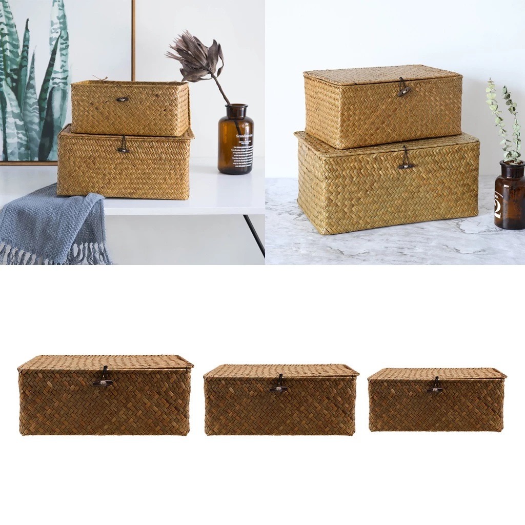 sewa rental Rattan Storage Box (Available in 3 Size) Hand Woven Rattan ...