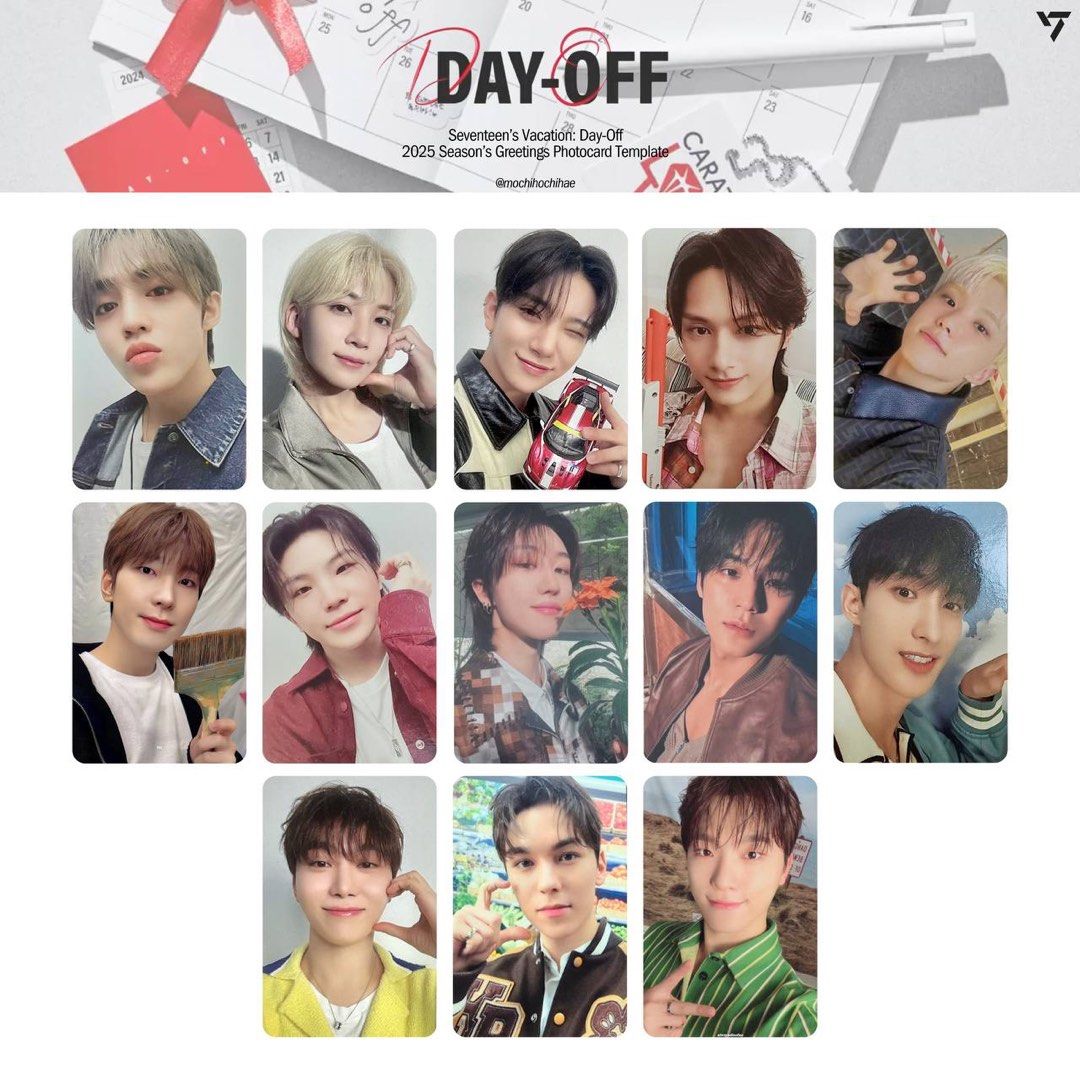 (sharing) 2025 season greetings day off pc + sticker| seventeen svt ...