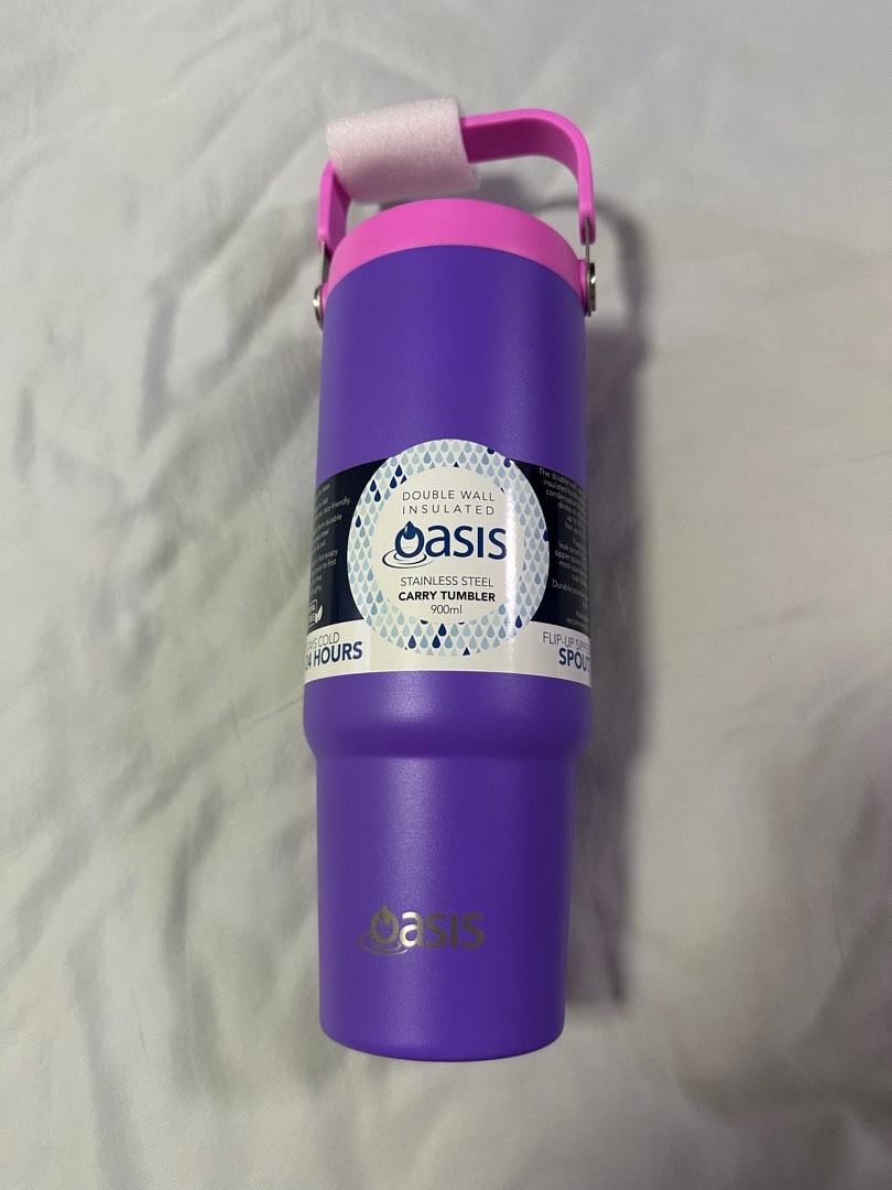 SHELL X UOB OASIS water tumbler with straw, Furniture & Home Living ...