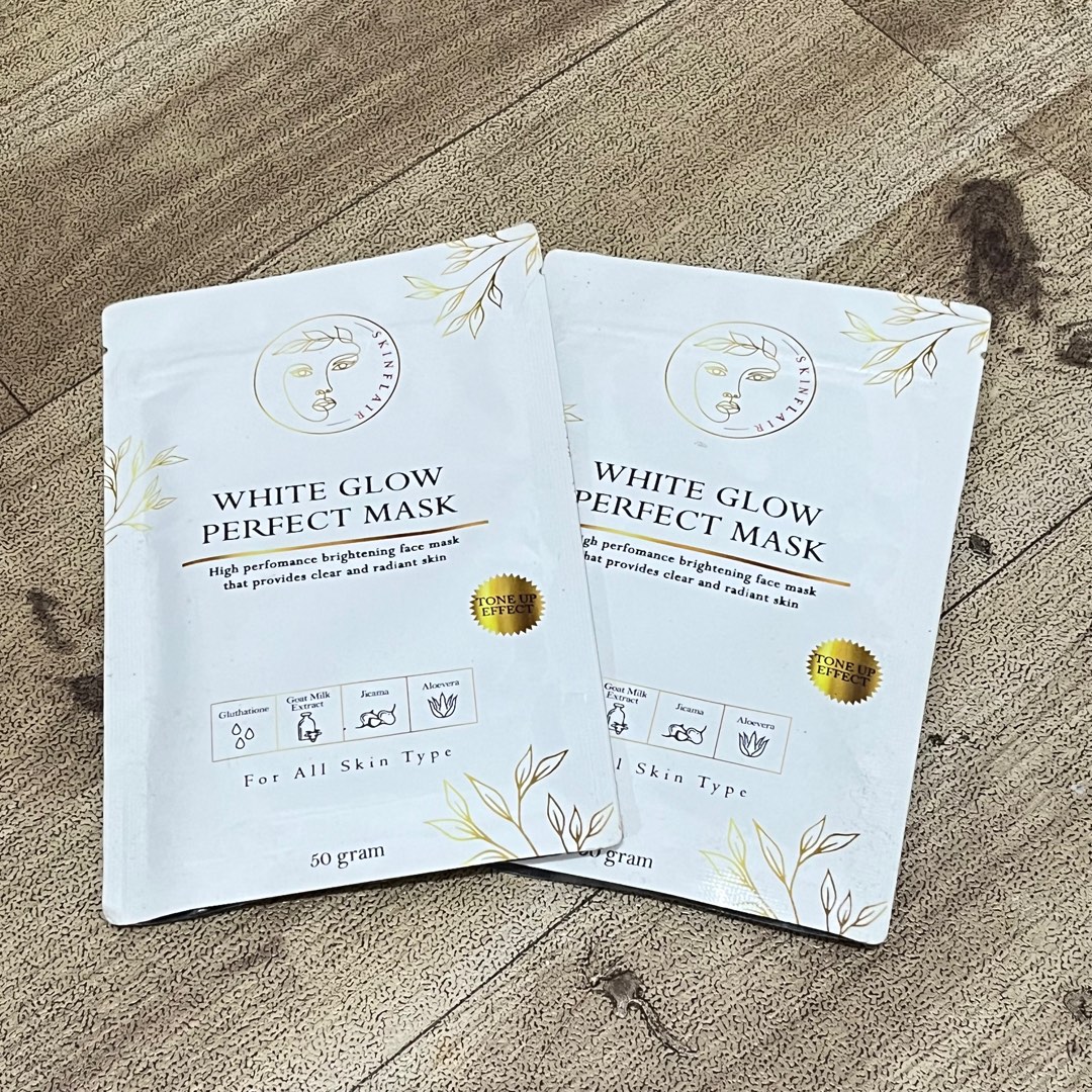 Skinflair White Glow Mask, Kesehatan & Kecantikan, Kulit, Sabun & Tubuh ...