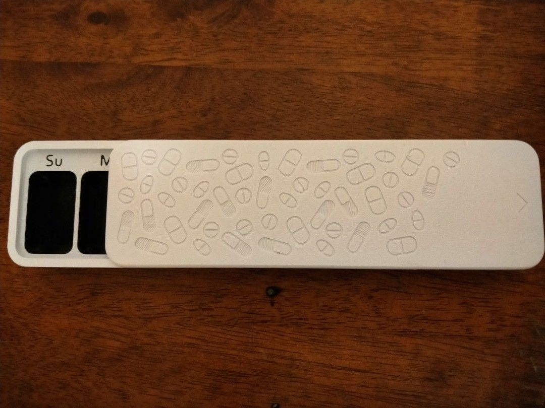 Sliding Lid Pill Box - Weekly, Health & Nutrition, Medical Supplies ...