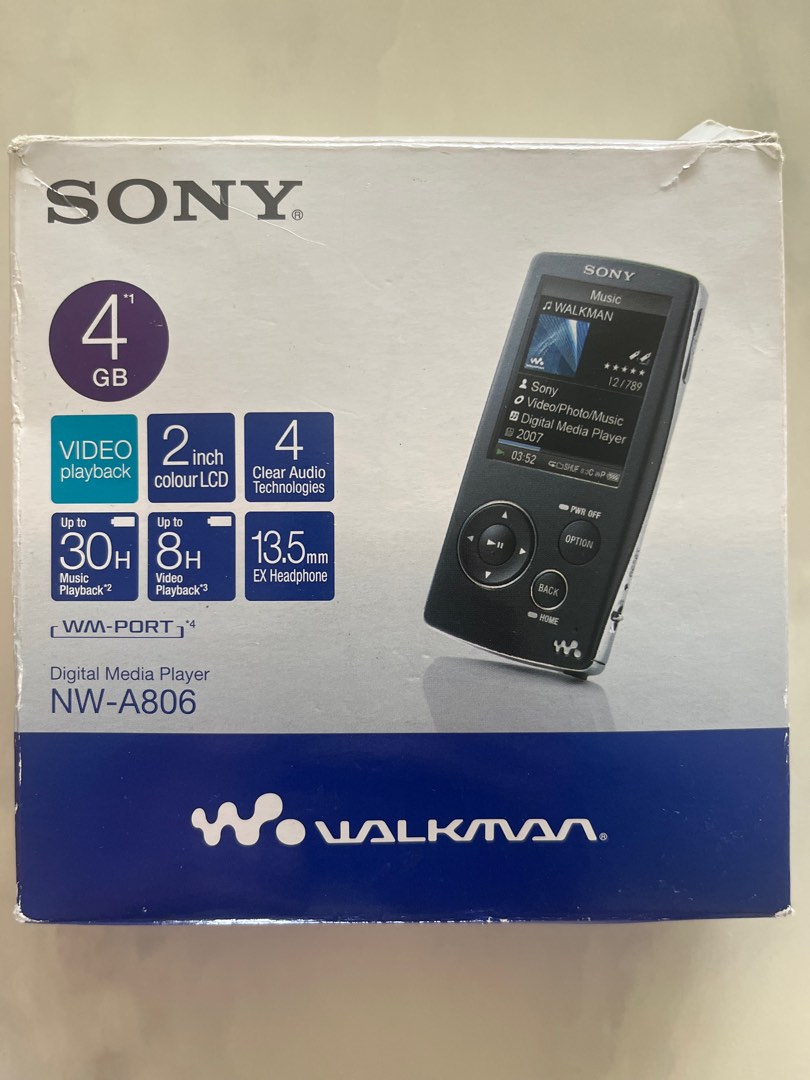 SONY NW-A806 WALKMAN MP3 & RADIO FM/4GB, Audio, Portable Music Players on Carousell