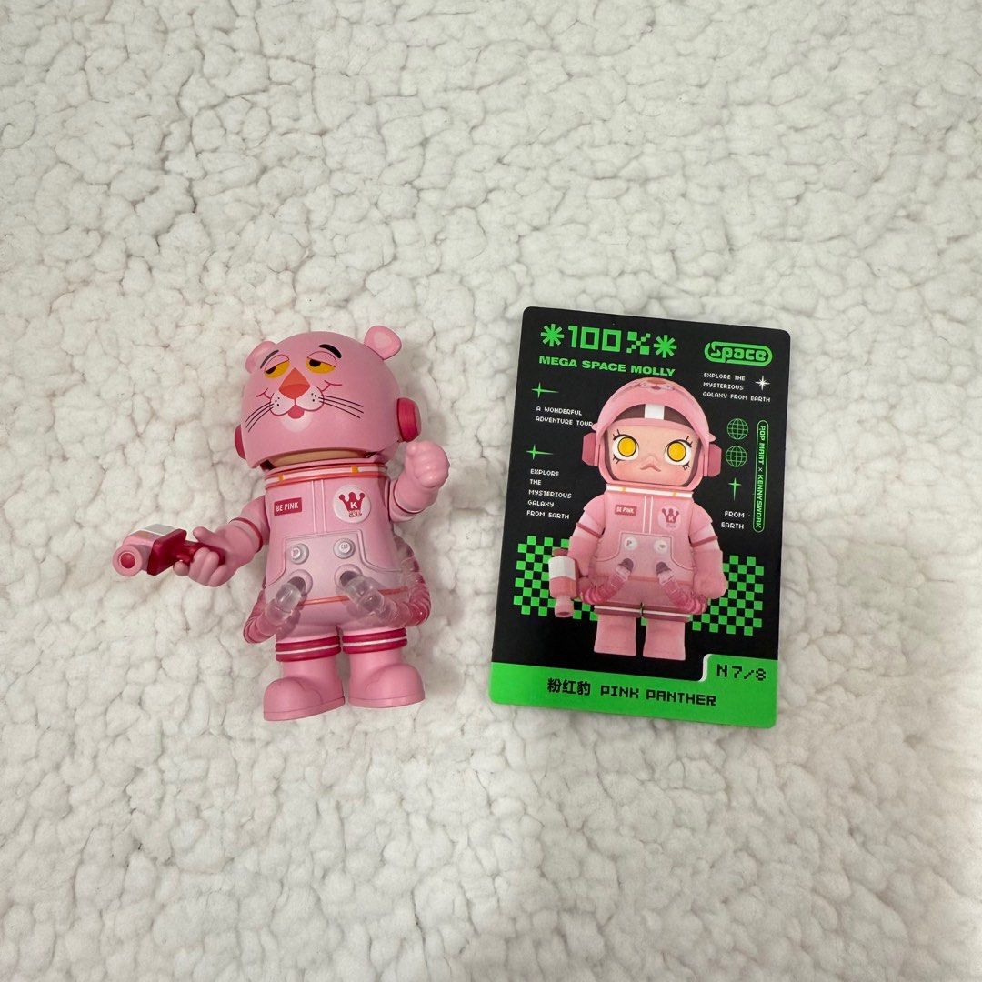 Pop Mart Mega Space Molly 100% Series 02 - Pink Panther, Hobbies & Toys ...