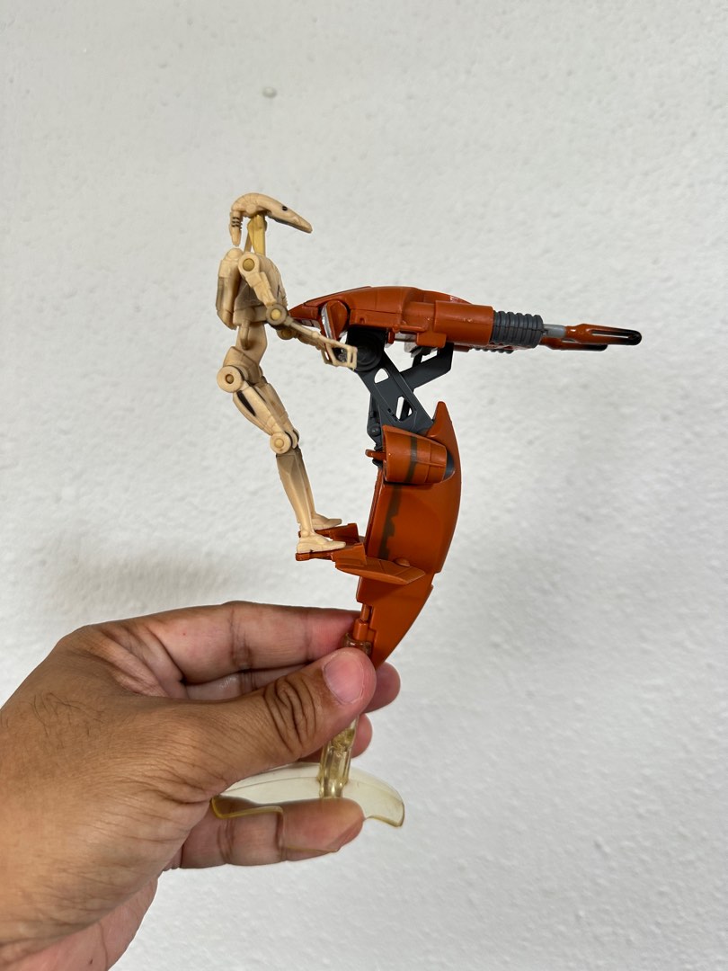 Starwars Battle droid with speeder (dark brown version), Hobbies & Toys ...