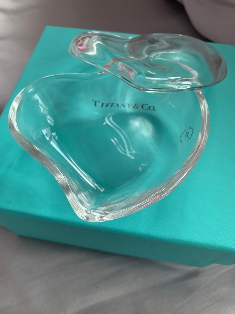 Tiffany & Co. Elsa Peretti Heart Box in Crystal BNIB, Furniture & Home ...