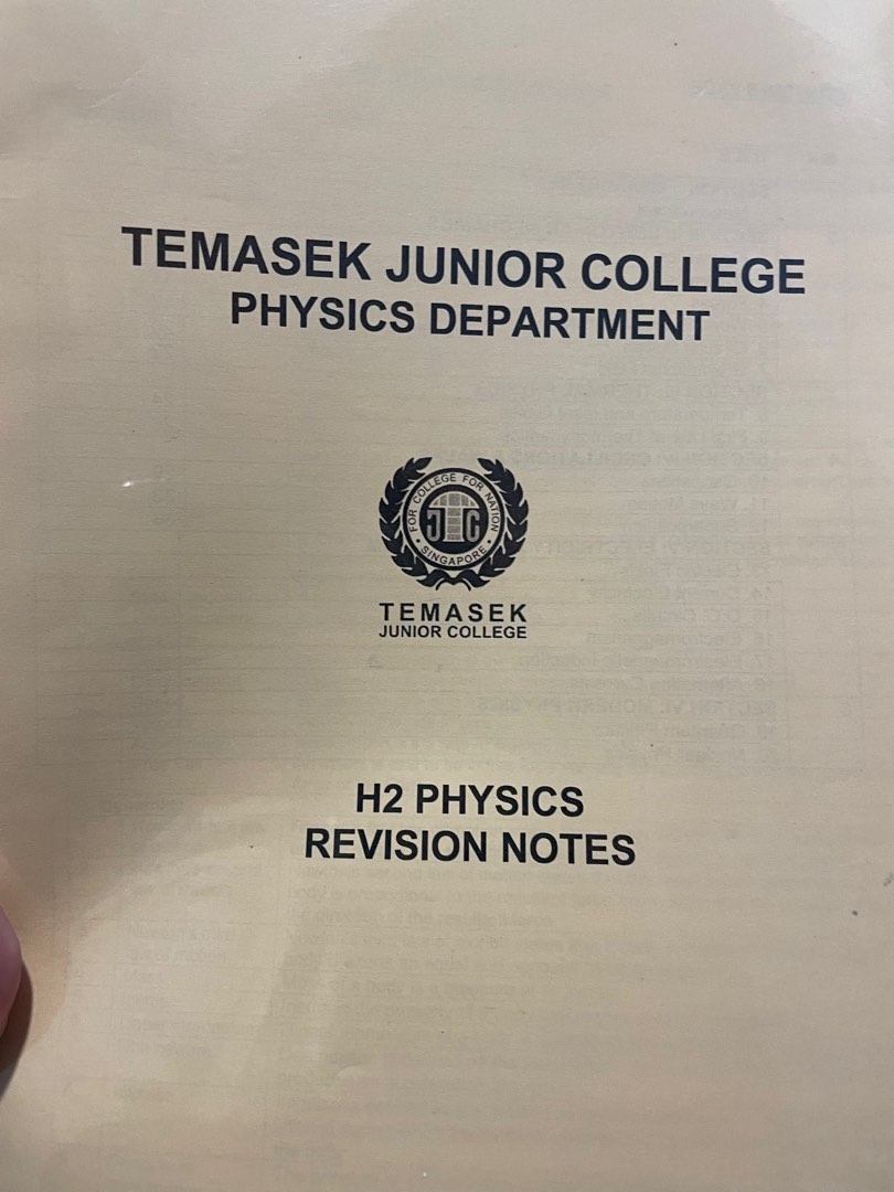tjc h2 physics compiled notes, Hobbies & Toys, Books & Magazines ...