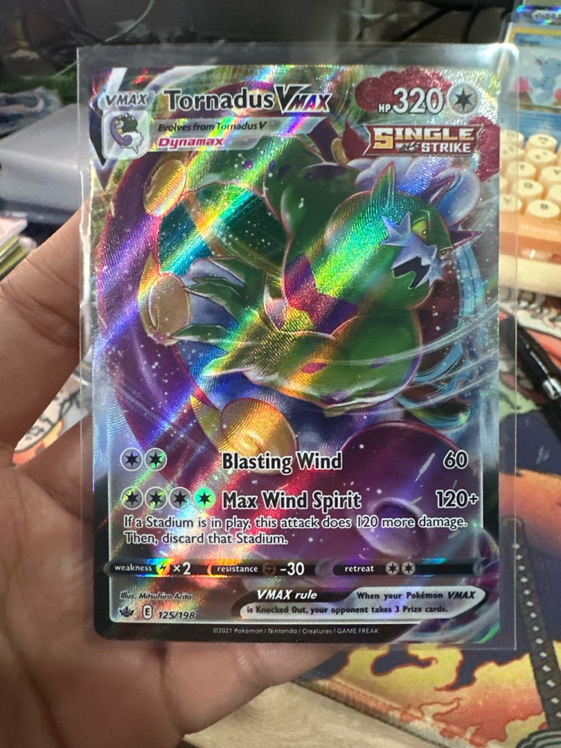 Tornadus VMAX #125 Pokemon Chilling Reign, Hobbies & Toys, Toys & Games ...