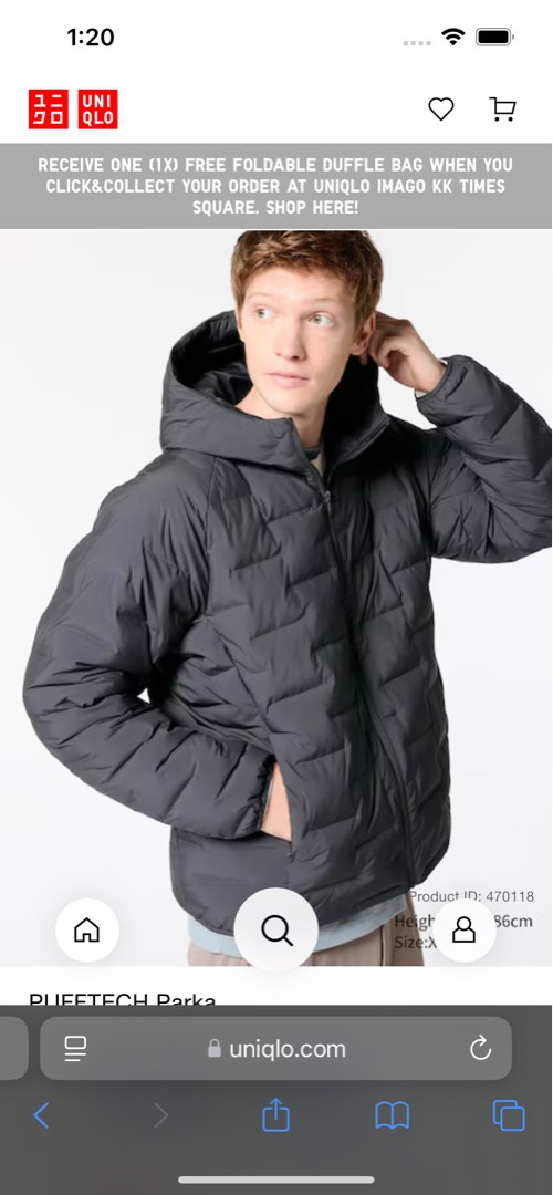 Uniqlo puffer (pufftech parka), Men's Fashion, Coats, Jackets and ...