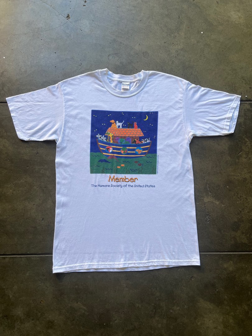 Vintage 2003 Humane Society Anime Nature Art Tee Shirt, Men's Fashion ...