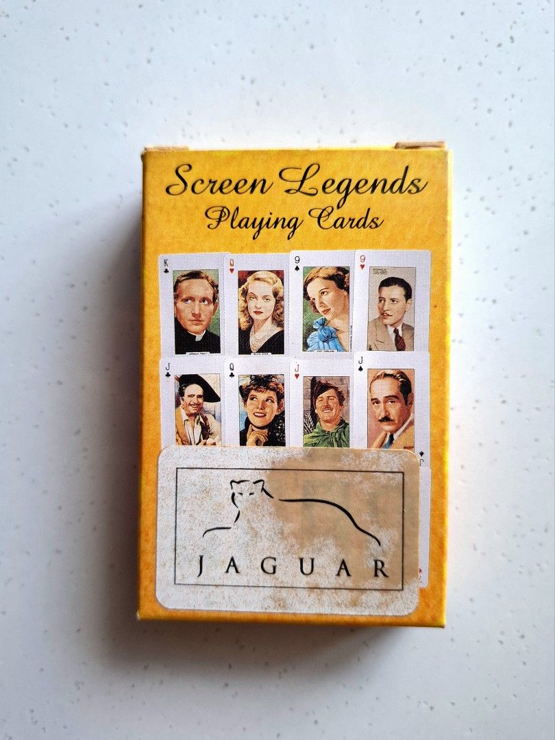 Vintage Collectible Playing Cards by Jaguar Iconic Screen Legends ...