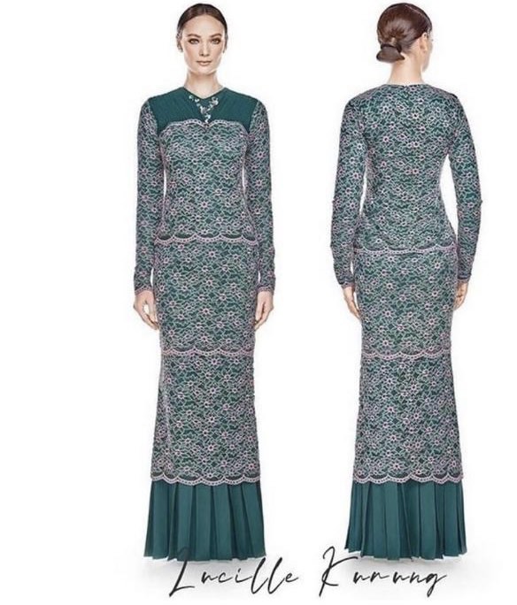 Wanzar - Lucilla Kurung (Emerald Green), Women's Fashion, Dresses ...