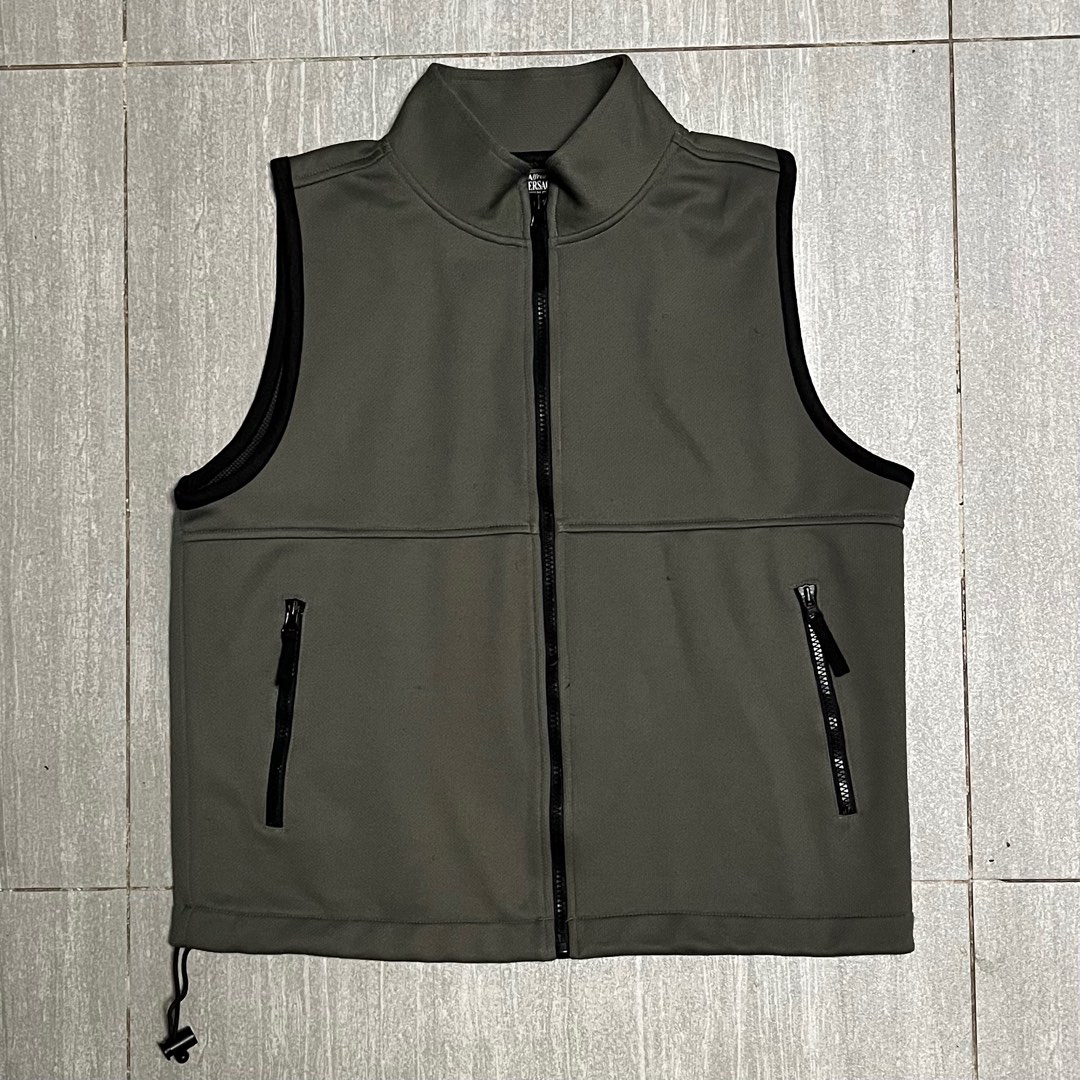 Y2k Alfredo Versace Thermal Fisherman Utility Vest Mesh Inside with ...
