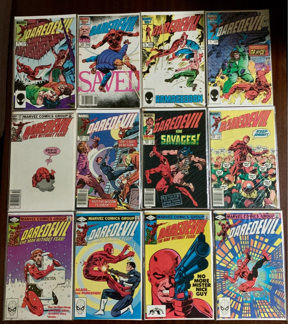 25 + 1 Daredevil Marvel Comics 1980s including Electra Punisher ...