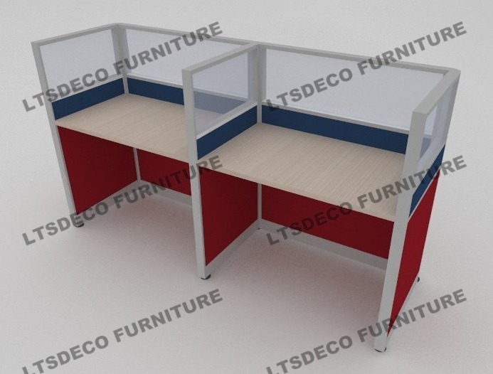 2 SEATER WORKSTATION CUBICLE WITH GLASS || OFFICE PARTITION || OFFICE ...