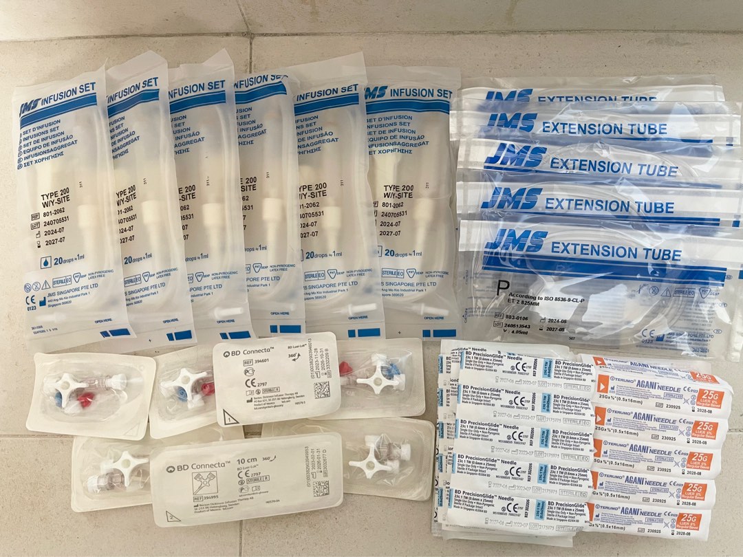 全新 JMS infusion set JMS extension tube 3 way lock needle 皮下水 輸液器 延長管 針頭 ...