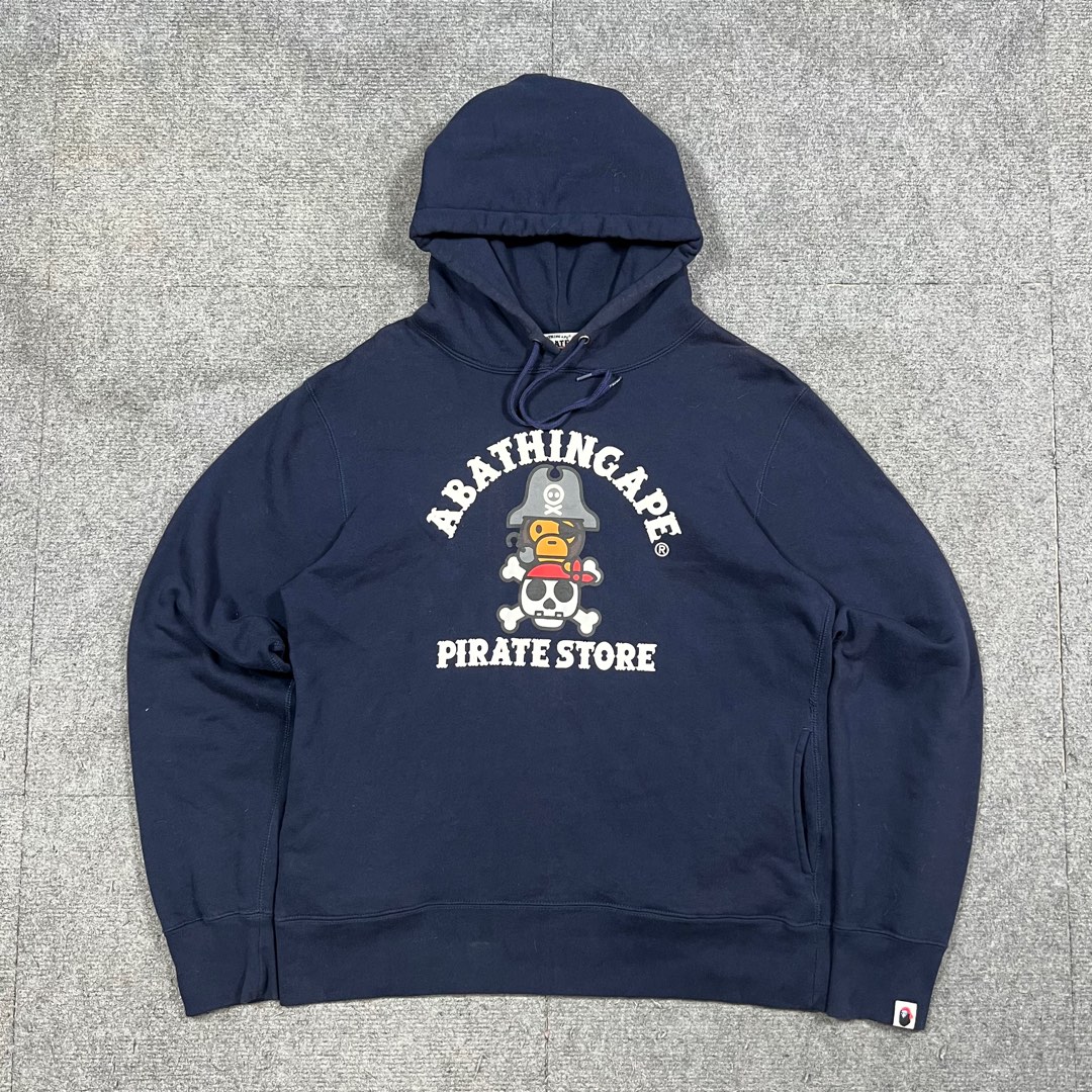 Bape pirate store exclusive Milo college logo pullover hoodie ...