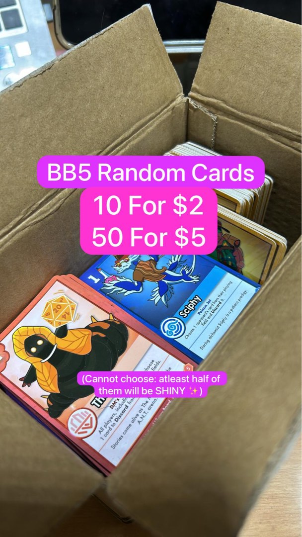 Book Bugs 5 Random Cards, Hobbies & Toys, Toys & Games on Carousell
