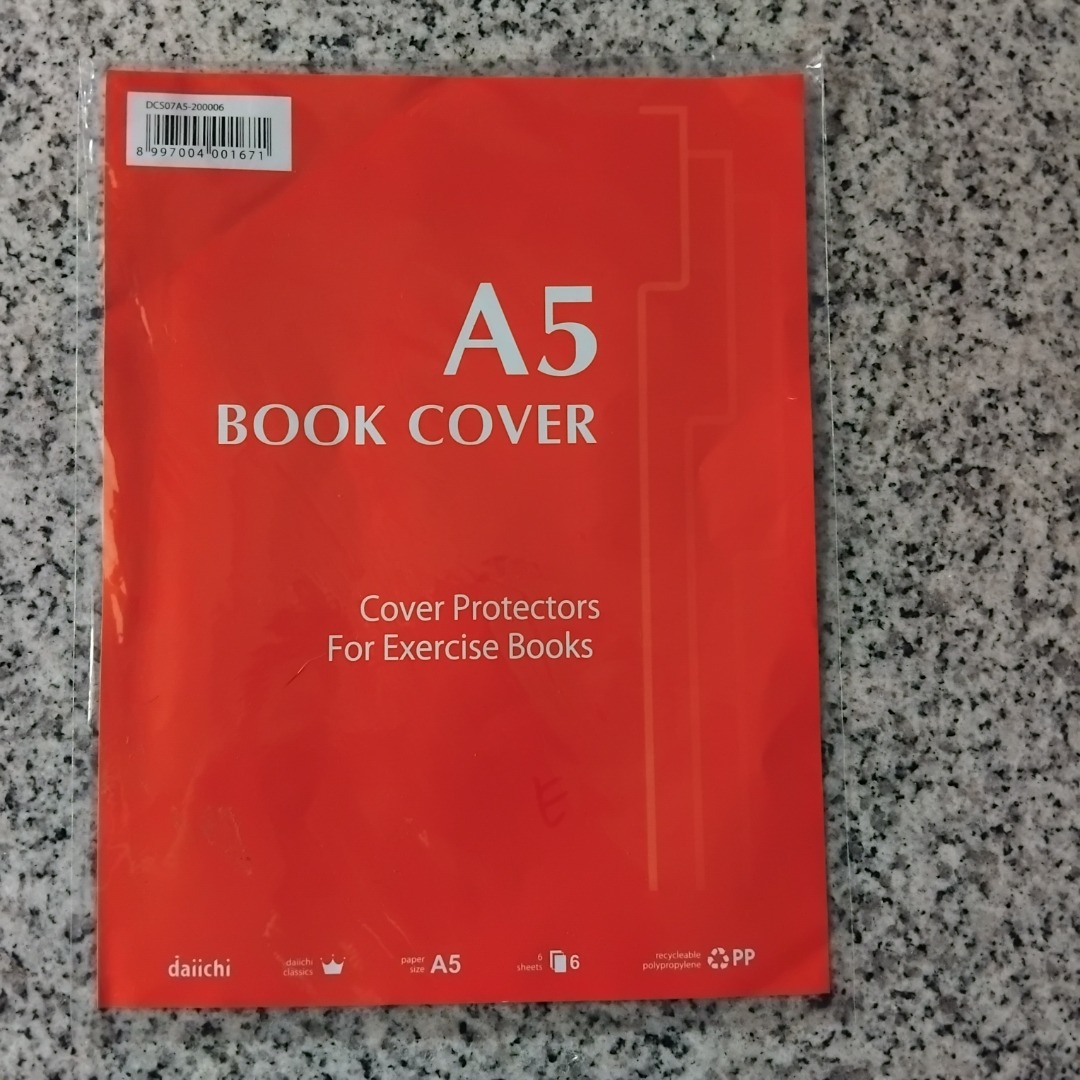 Daiichi Book Cover A5 Cover Sampul Buku, Buku & Alat Tulis, Alat Tulis ...