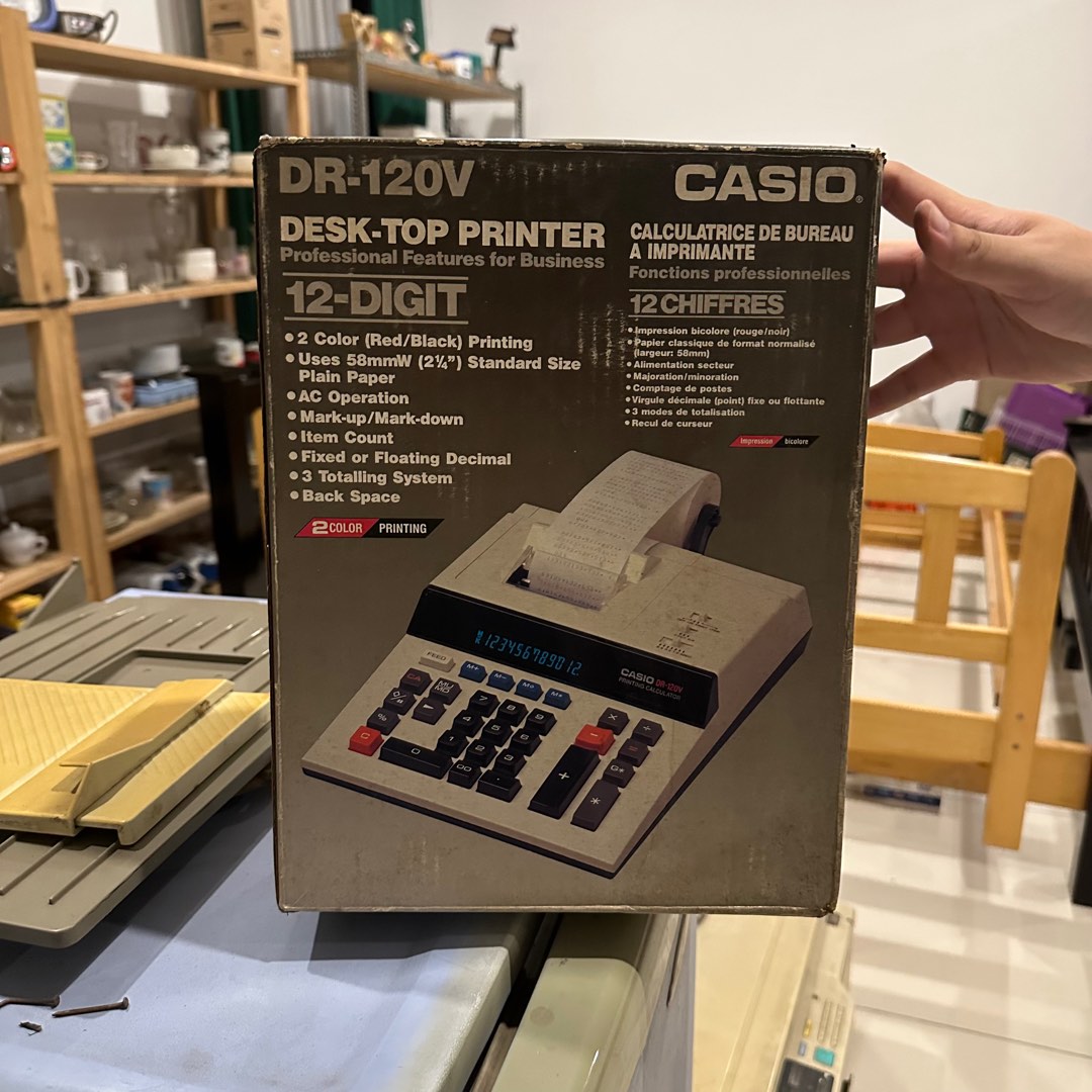 Casio dr 120v printer calculator desktop alat, Elektronik, Komputer ...