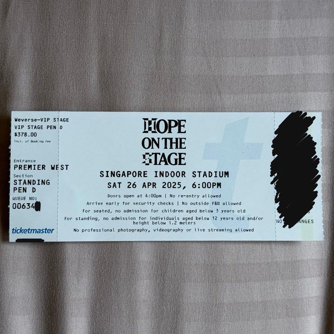 Cheap J-hope Hope on the stage World Tour in Singapore VIP Stage ...